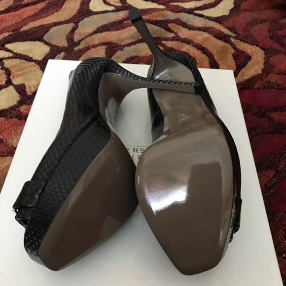 Versace Collection | Shoes | Versace Heel In Black Snake | Poshmark